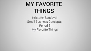 My favorite Things 2 at emaze Presentation