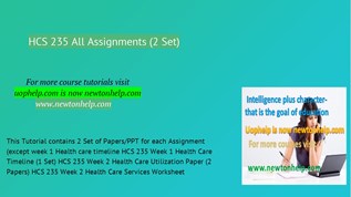 HCS 235 Course Success is a Tradition at emaze Presentation