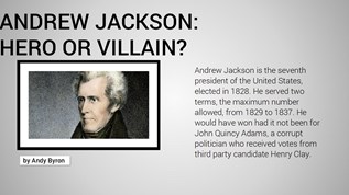 Jackson: Hero or Villain at emaze Presentation