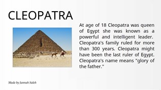 Cleopatra project at emaze Presentation