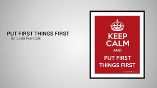 Put First Things First at emaze Presentation