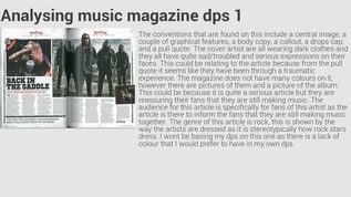 Analysing music magazine dps at emaze Presentation