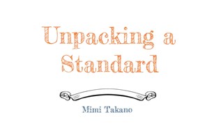 Unpacking standards at emaze Presentation