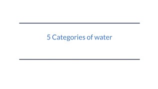 Categories of water at emaze Presentation