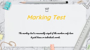 Marking tests at emaze Presentation