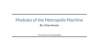 Modules of the Metropolis Machine at emaze Presentation