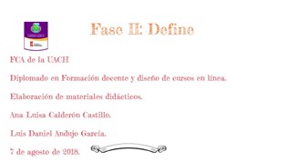 Fase II: Define at emaze Presentation