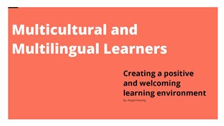 Multicultural and multilingual learners at emaze Presentation