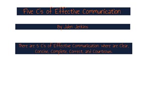 Five C's of Effective Communication at emaze Presentation