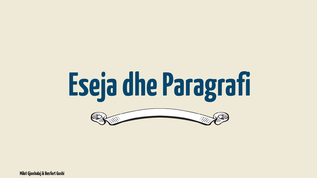 Eseja dhe Paragrafi at emaze Presentation