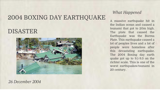 2004 boxing day Earthquake at emaze Presentation