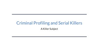 Criminal Profiling at emaze Presentation