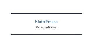Math Emaze at emaze Presentation
