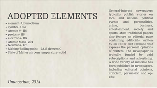 Ununoctium the Element at emaze Presentation