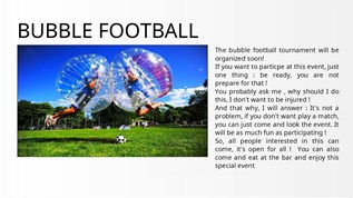 bubble football at emaze Presentation
