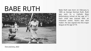 BABE RUTH PROJECT at emaze Presentation