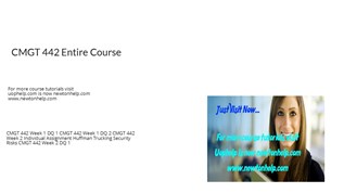 CMGT 442 Seek Your Dream newtonhelp.com at emaze Presentation