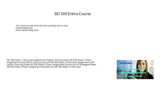 SEI 500 Invent Youselfnewtonhelp.com at emaze Presentation