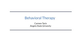 Carmen Tarin- Behavior Therapy at emaze Presentation