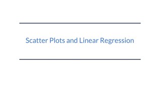 Scatter Plots and Linear Regression at emaze Presentation