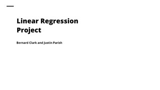 Linear regression at emaze Presentation