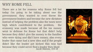 Why Rome Fell at emaze Presentation