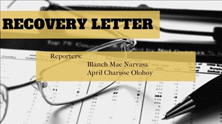 RECOVERY LETTER at emaze Presentation