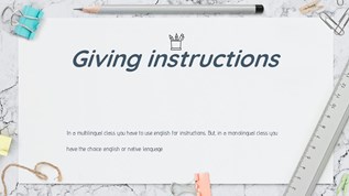 Giving instructions at emaze Presentation