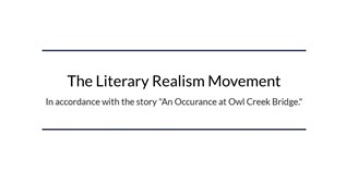 The Literary realism movement at emaze Presentation