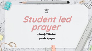 Student led prayer at emaze Presentation