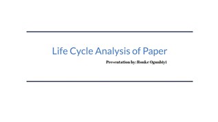 Life Cycle Analysis of Paper at emaze Presentation