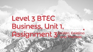 Level 3 BTEC Business, Unit 1, Assignment 3 at emaze Presentation
