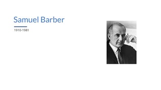 Samuel Barber at emaze Presentation