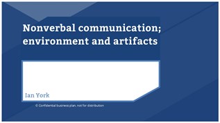 Nonverbal communication; environment and artifacts at emaze Presentation