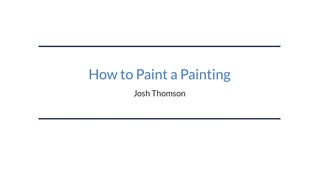How to Paint a Painting at emaze Presentation
