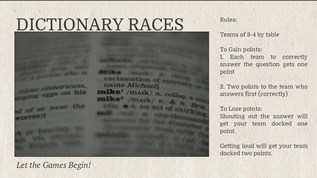 Dictionary races at emaze Presentation