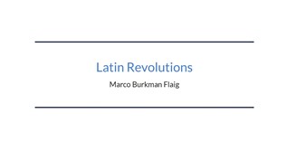 Latin Revolutions at emaze Presentation
