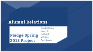 Alumni Relations Pledge Project at emaze Presentation