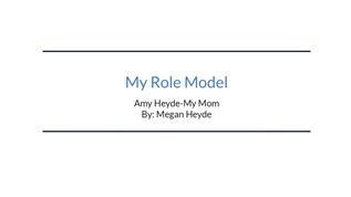 My Role Model at emaze Presentation