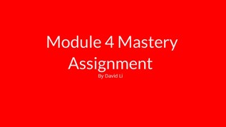 Module 4 Mastery Assignment at emaze Presentation