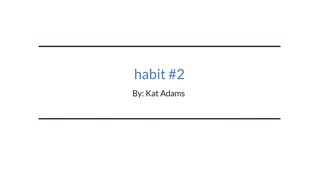 habit #2 at emaze Presentation