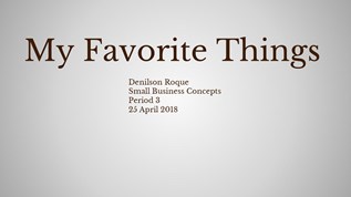 My Favorite Things at emaze Presentation