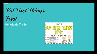 Put First Things First at emaze Presentation