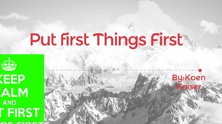 Put first things first at emaze Presentation
