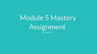 Module 5 Mastery Assignment at emaze Presentation