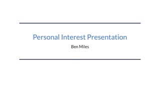 Personal Interest Presentation at emaze Presentation