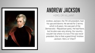 Andrew Jackson: Hero or Villain at emaze E-Card