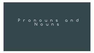 Review of Nouns and Pronouns at emaze Presentation