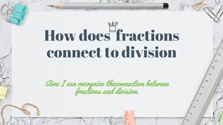 How does fraction connect to division at emaze Presentation