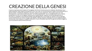 CREAZIONE DELLA GENESI at emaze Presentation